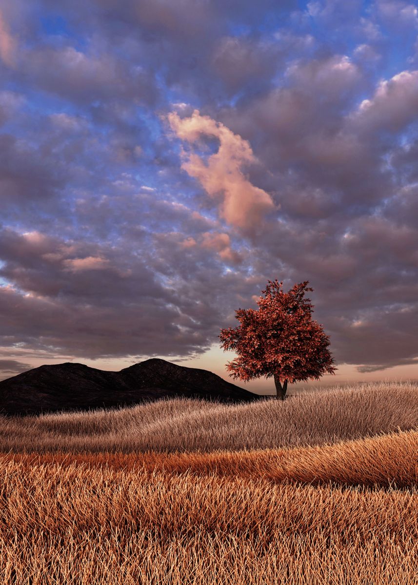 'Grassland' Poster, picture, metal print, paint by Aivaras Grauzinis ...