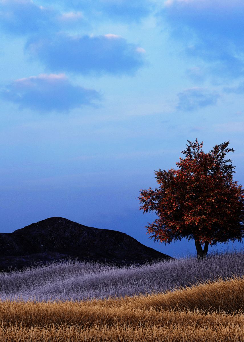 'Grassland' Poster, picture, metal print, paint by Aivaras Grauzinis ...