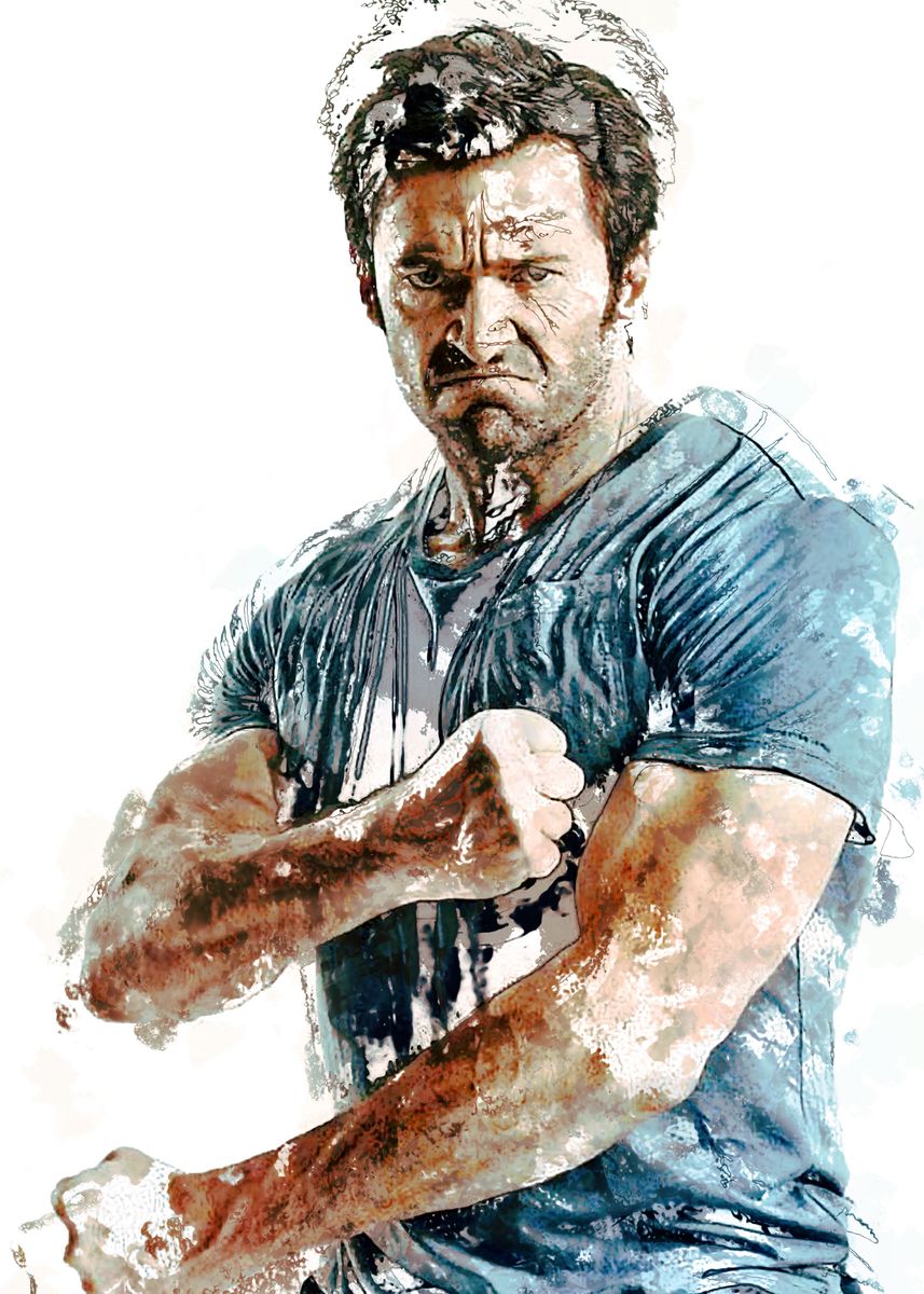 'Hugh Jackman' Poster, picture, metal print, paint by Alex Mann | Displate