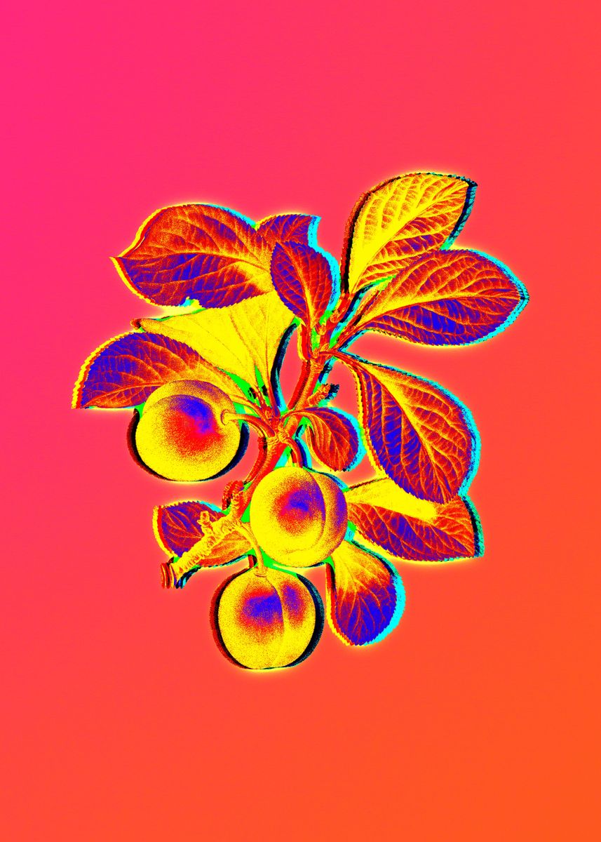 'Neon Botanical Flower' Poster by Holy Rock Design | Displate