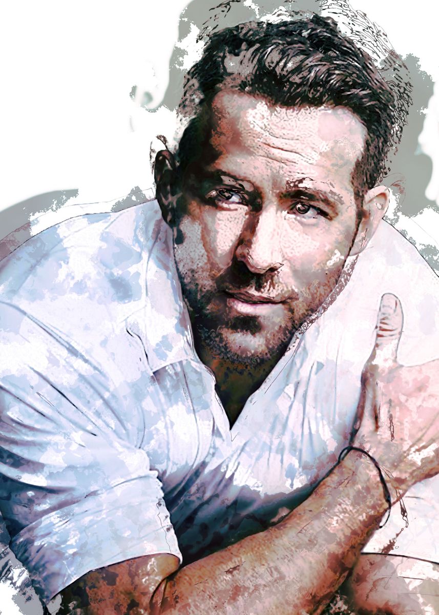 'Ryan Reynolds' Poster by Alex Mann | Displate