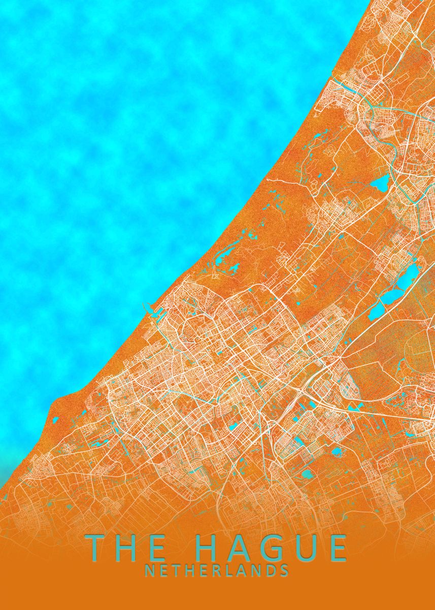 'The Hague Netherlands City' Poster, picture, metal print, paint by ...