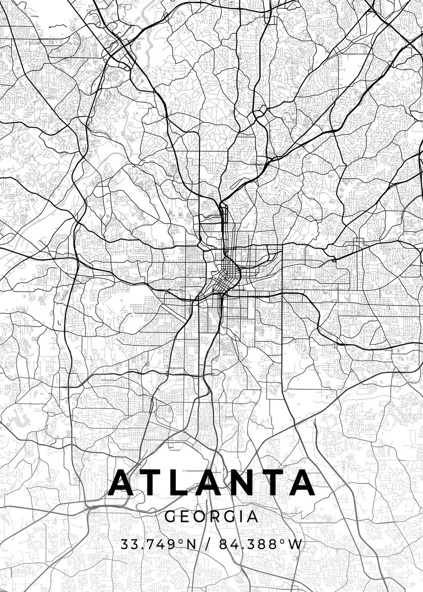 'Atlanta Georgia' Poster, picture, metal print, paint by Conceptual ...