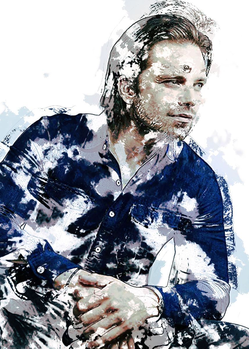 'Sebastian Stan' Poster, picture, metal print, paint by Alex Mann ...