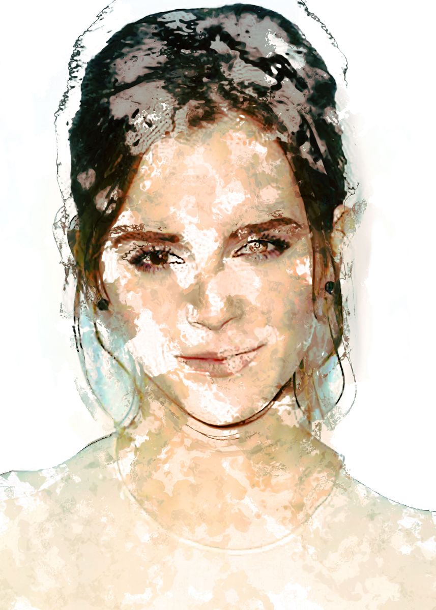 'Emma Watson' Poster, picture, metal print, paint by Alex Mann | Displate