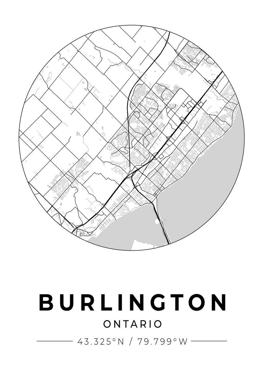 'Burlington Ontario' Poster, picture, metal print, paint by Conceptual ...