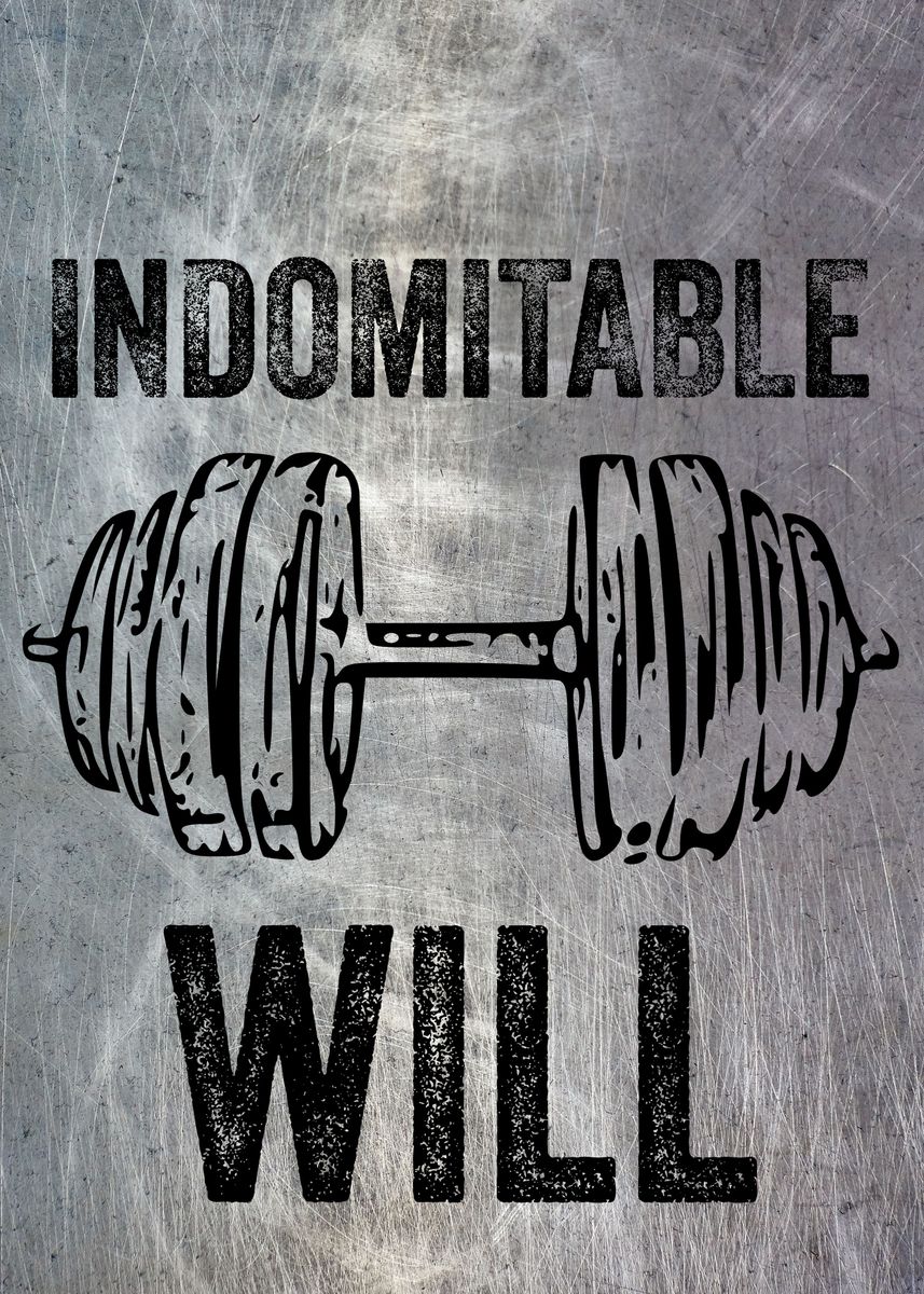 'Indomitable WILL Exercise' Poster, picture, metal print, paint by ...