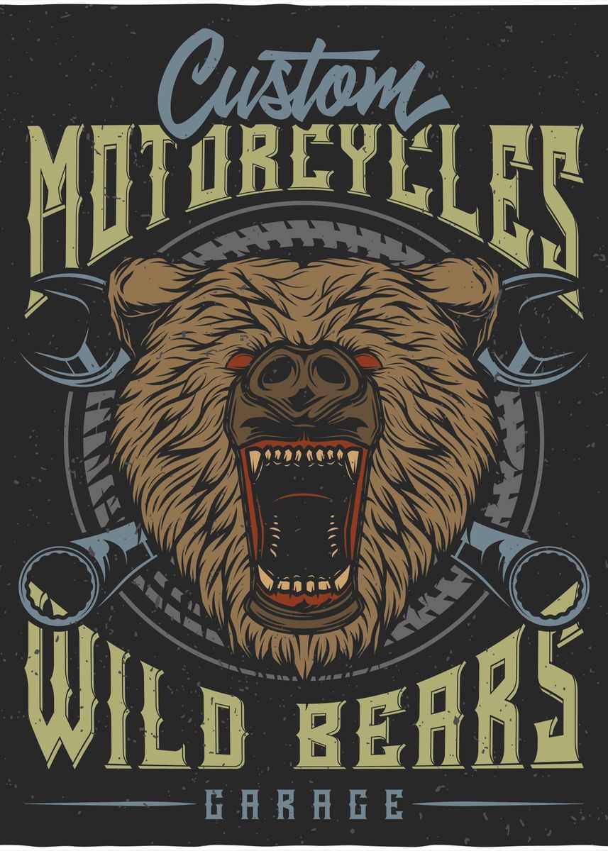 'Bear 10' Poster by Aloke Design | Displate