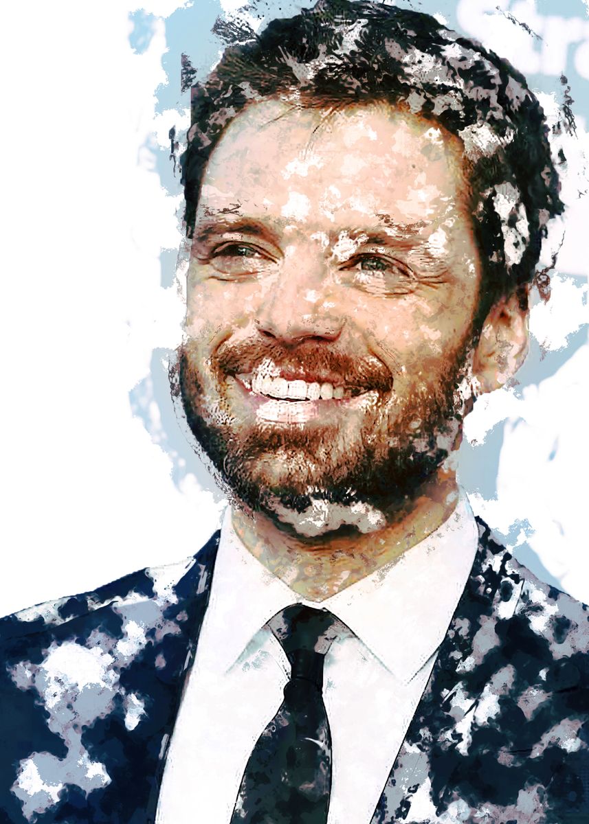 'Sebastian Stan' Poster, picture, metal print, paint by Alex Mann ...