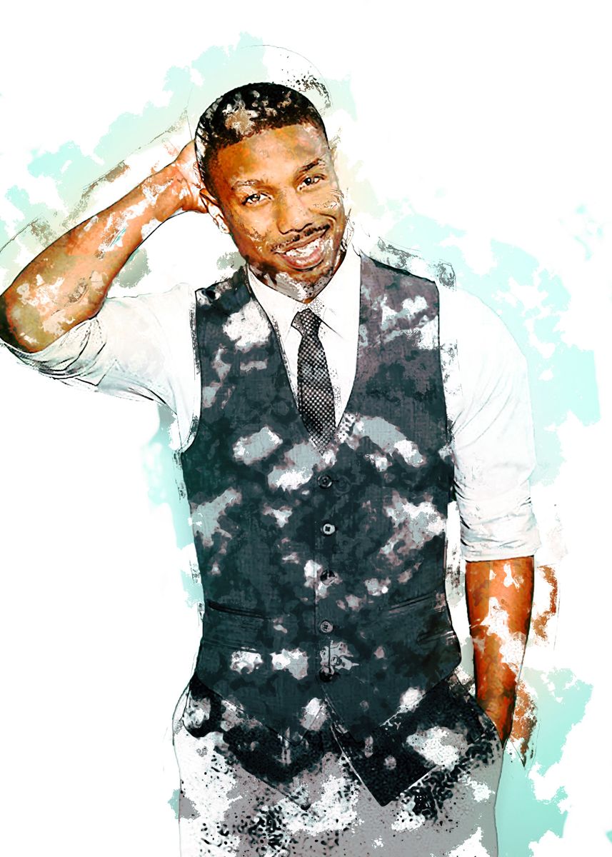 'Michael B Jordan' Poster, picture, metal print, paint by Alex Mann ...