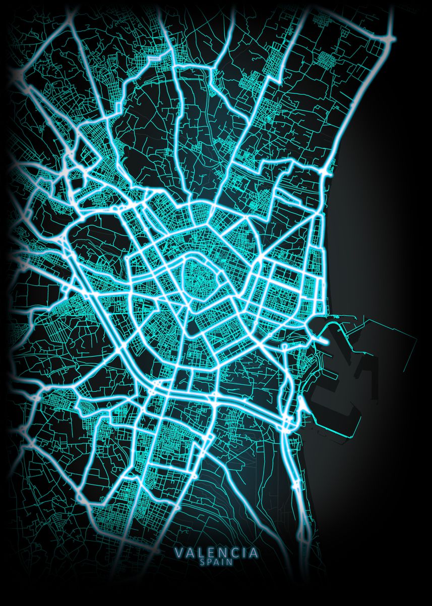'Valence France City Map' Poster, picture, metal print, paint by City ...