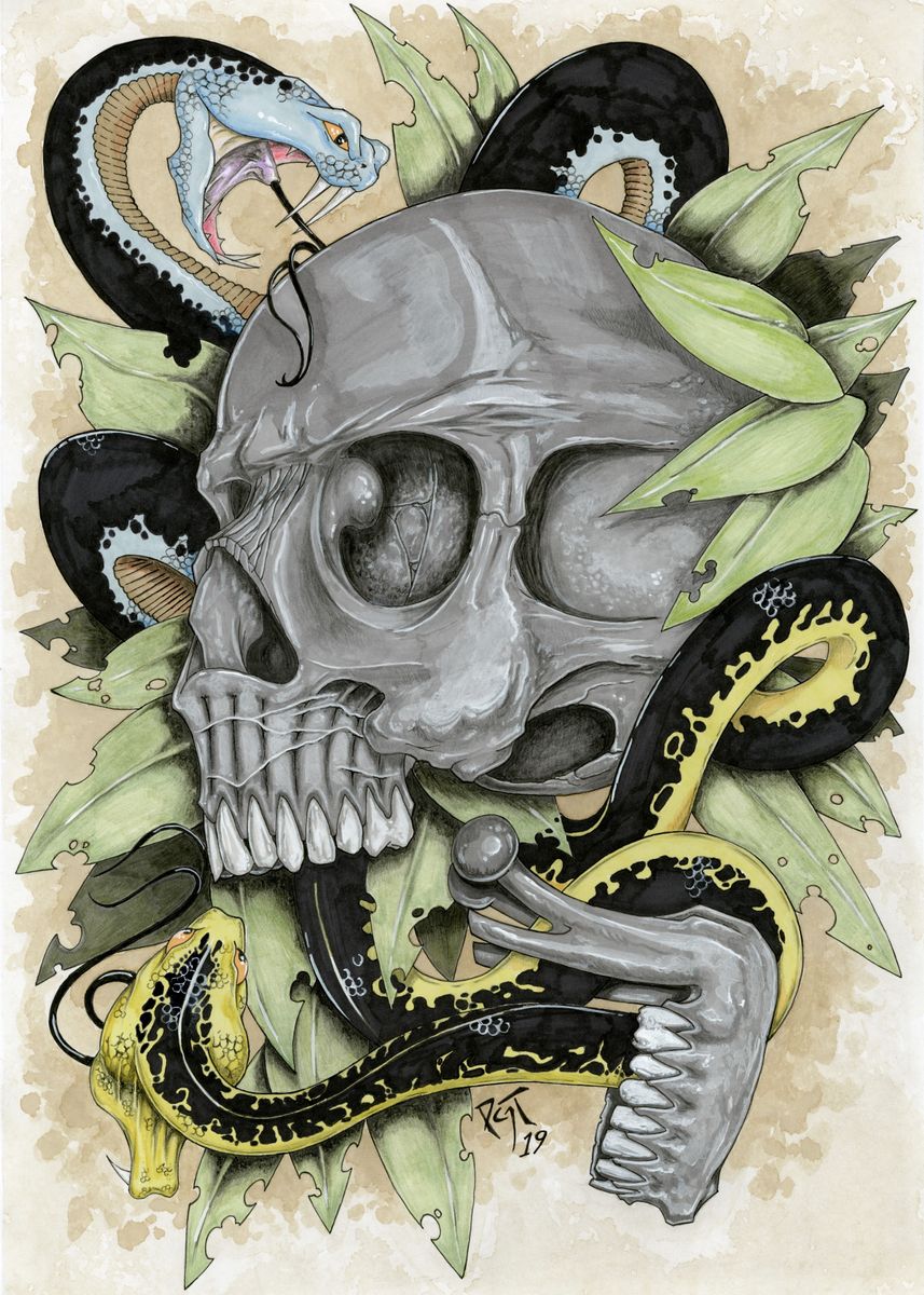 'Prey' Poster, picture, metal print, paint by Paul Thomas | Displate