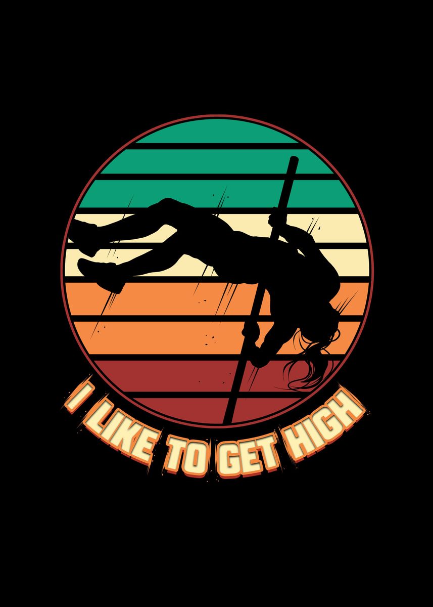 'Pole Vaulting Jumper Sport' Poster by Biglui | Displate