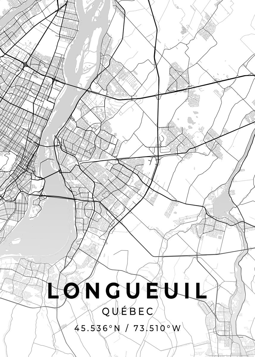 'Longueuil Quebec' Poster, picture, metal print, paint by Conceptual ...