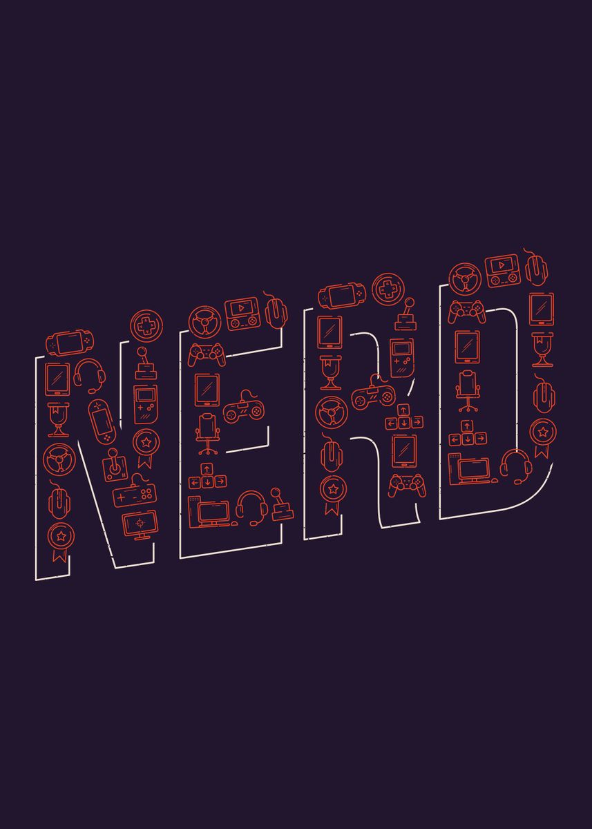 'Nerd lettering' Poster by Markus Paeschke | Displate