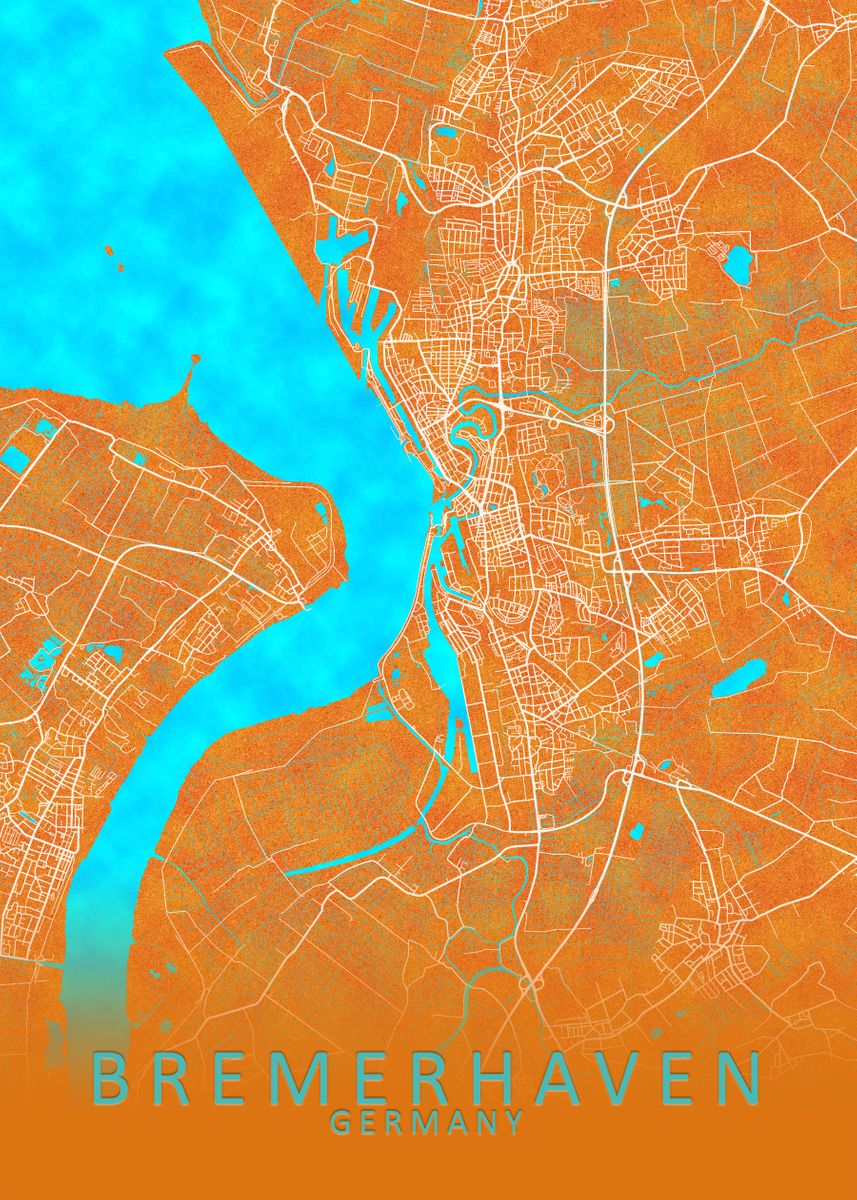 'Bremerhaven Germany City' Poster, picture, metal print, paint by City ...