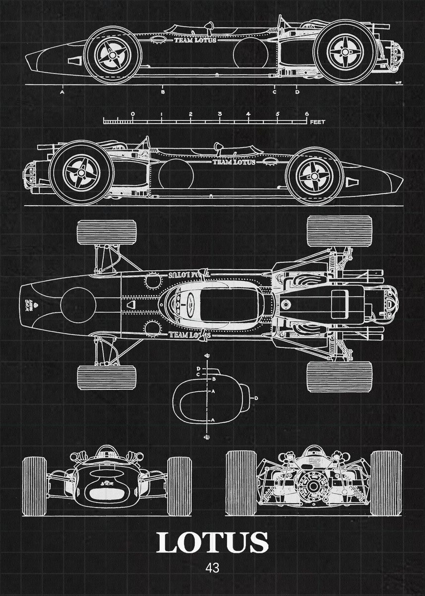 'Lotus 43' Poster, picture, metal print, paint by DAVID CARL PLATES ...