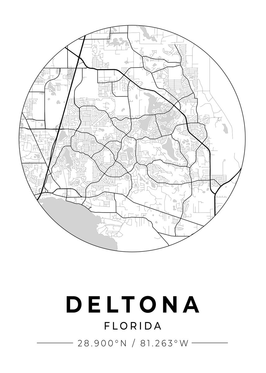 'Deltona Florida' Poster, picture, metal print, paint by Conceptual ...
