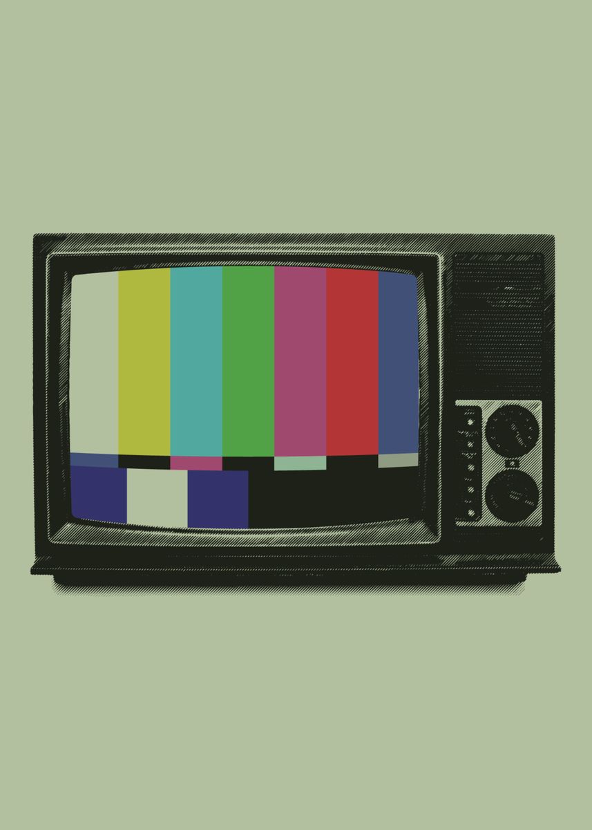 'Retro tv' Poster, picture, metal print, paint by Markus Paeschke ...
