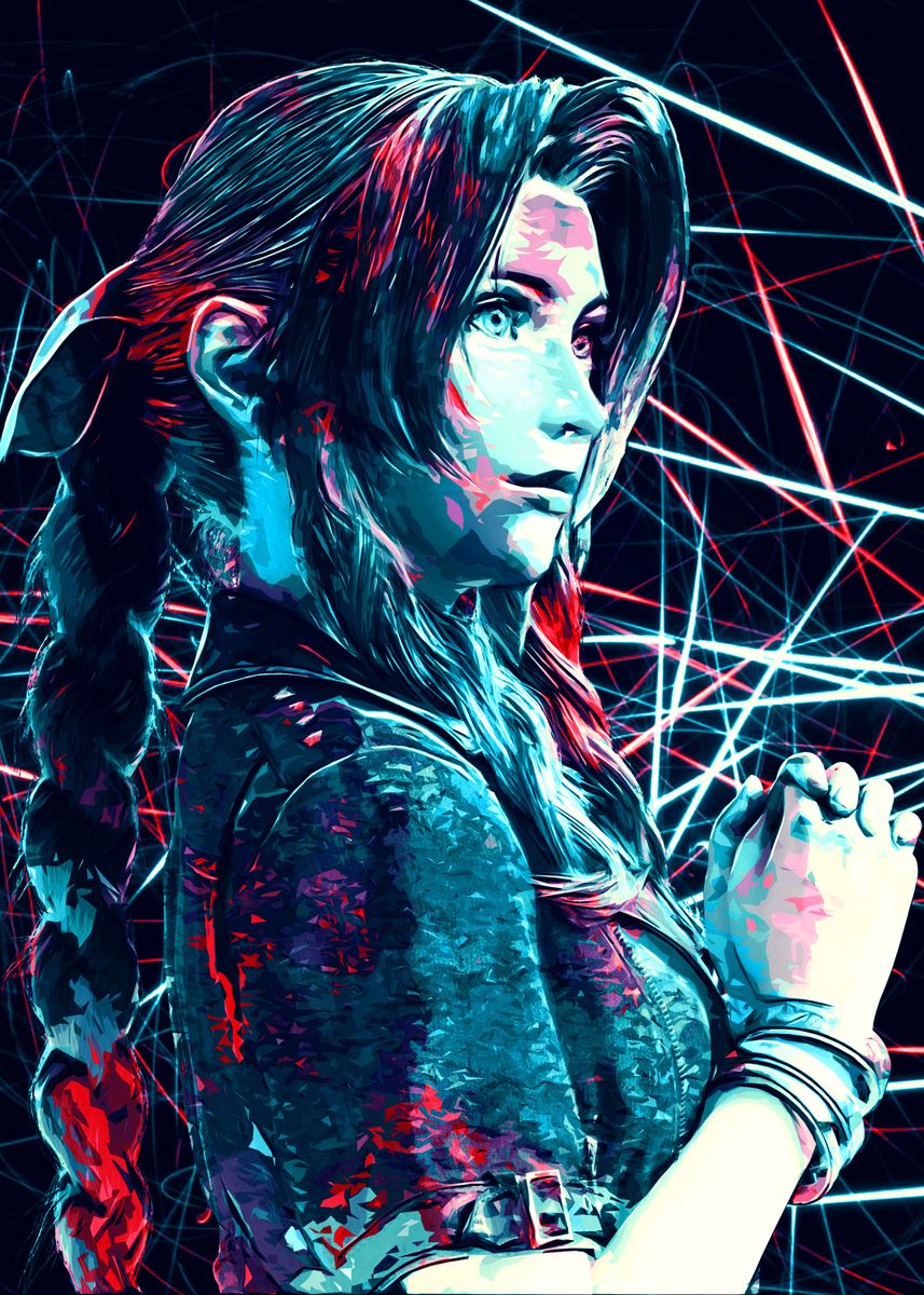 'aerith ' Poster, picture, metal print, paint by Desy Wulandari | Displate