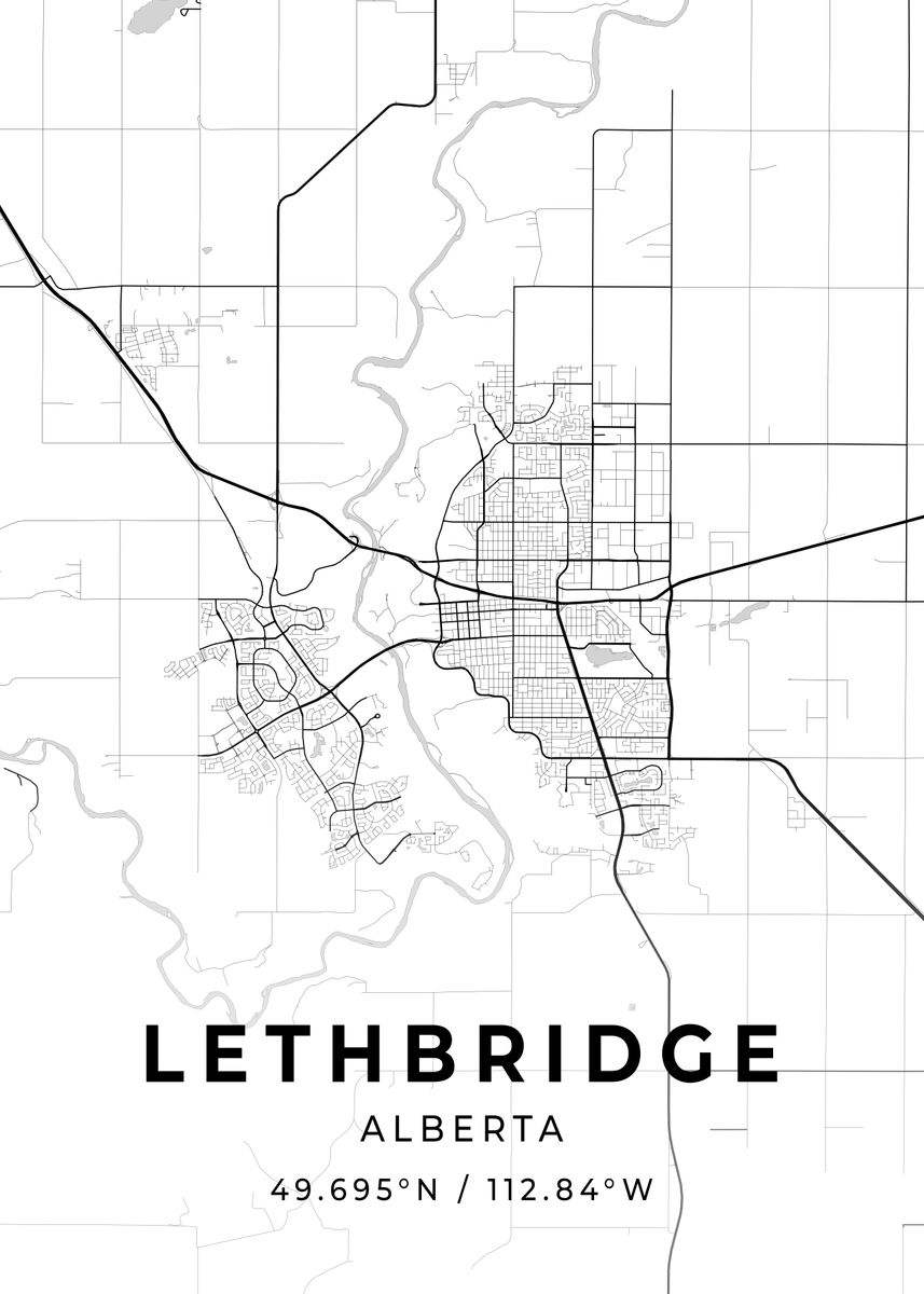'Lethbridge Alberta' Poster, picture, metal print, paint by Conceptual ...