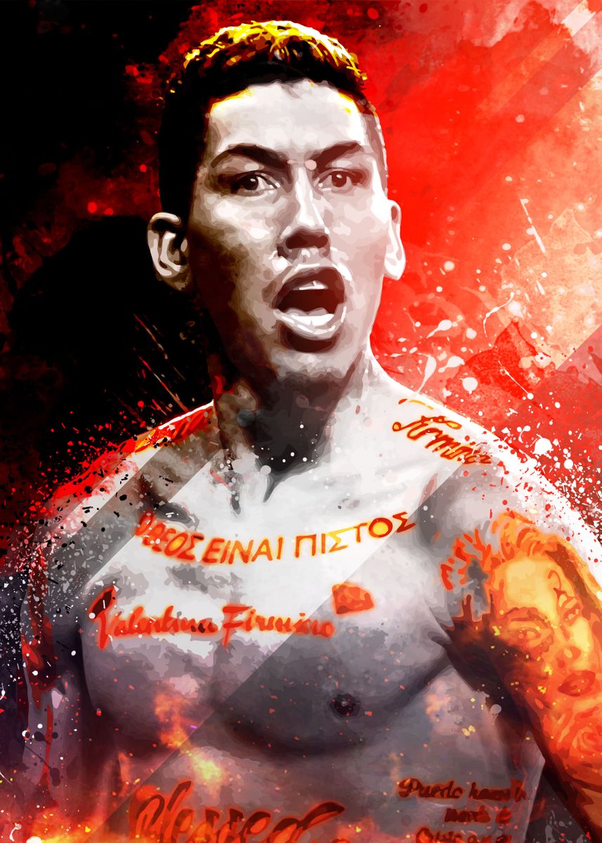 'Roberto Firmino Abstract' Poster, picture, metal print, paint by Micho ...