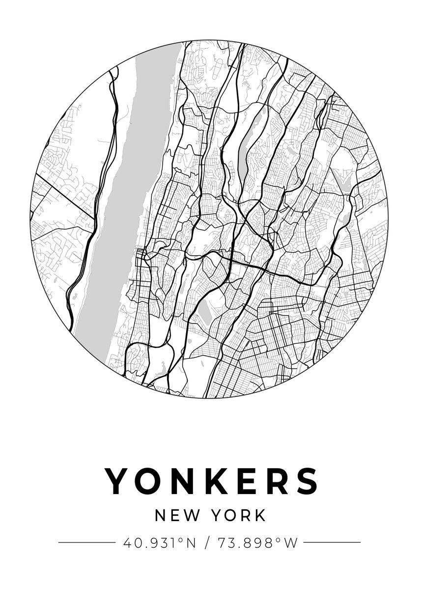 'Yonkers New York' Poster, picture, metal print, paint by Conceptual ...