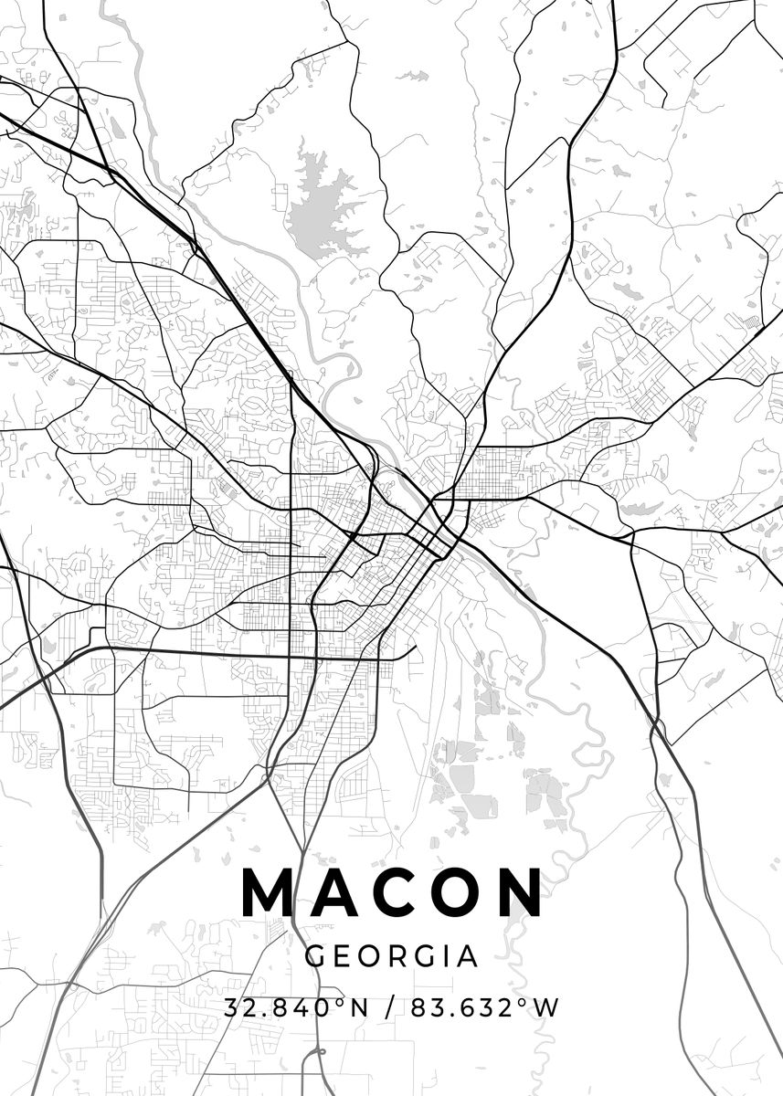 'Macon Georgia' Poster, picture, metal print, paint by Conceptual ...