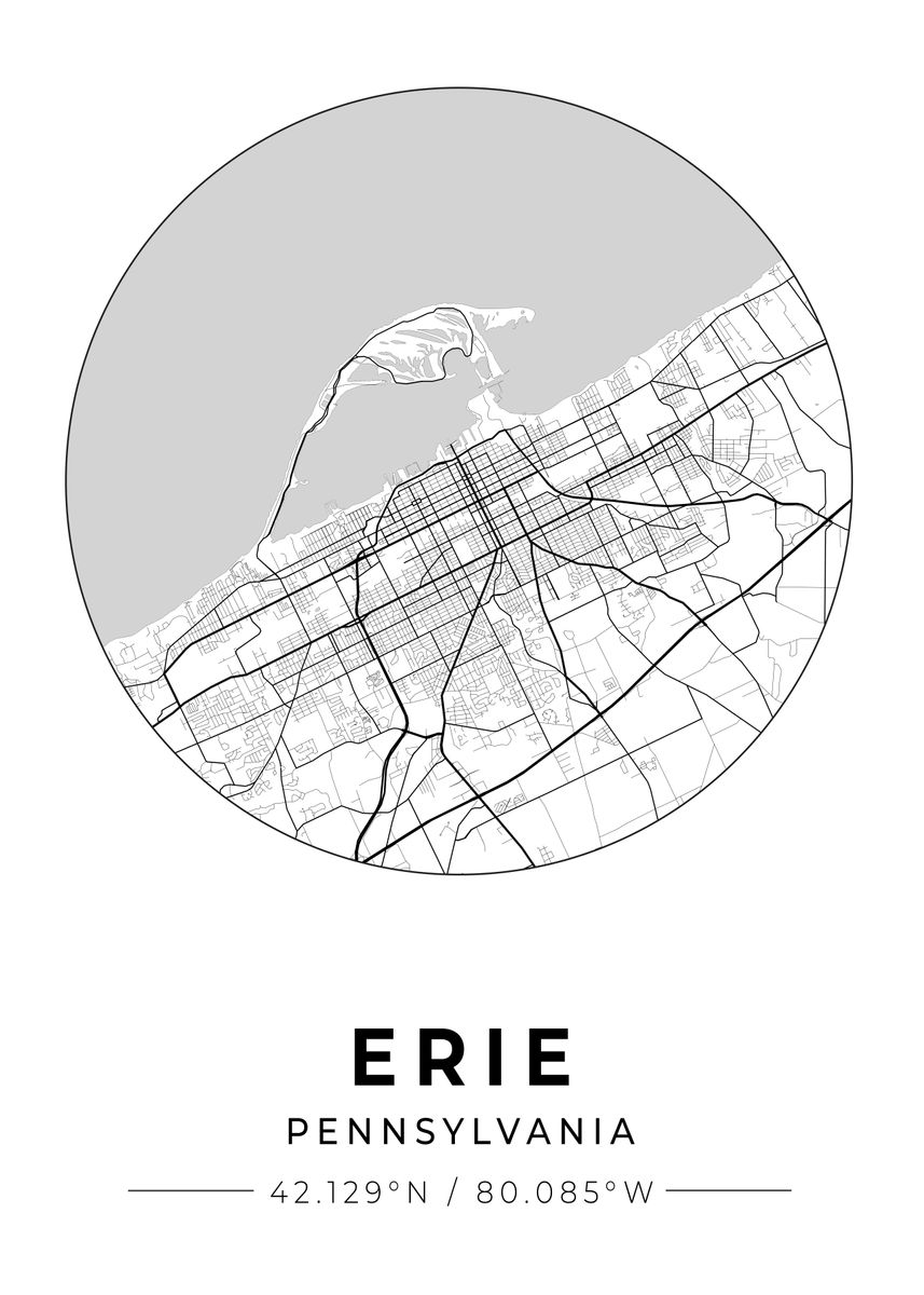 'Erie Pennsylvania' Poster, picture, metal print, paint by Conceptual ...
