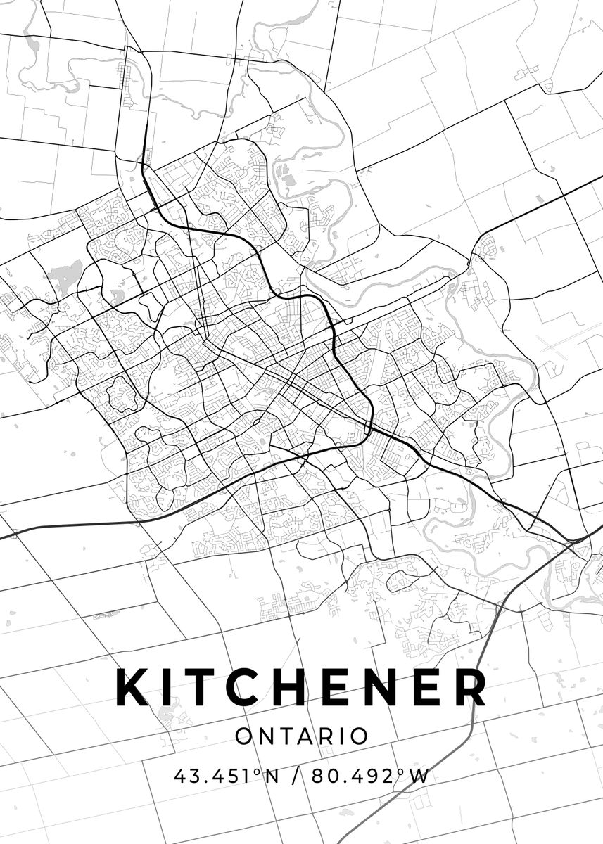 'Kitchener Ontario' Poster, picture, metal print, paint by Conceptual ...