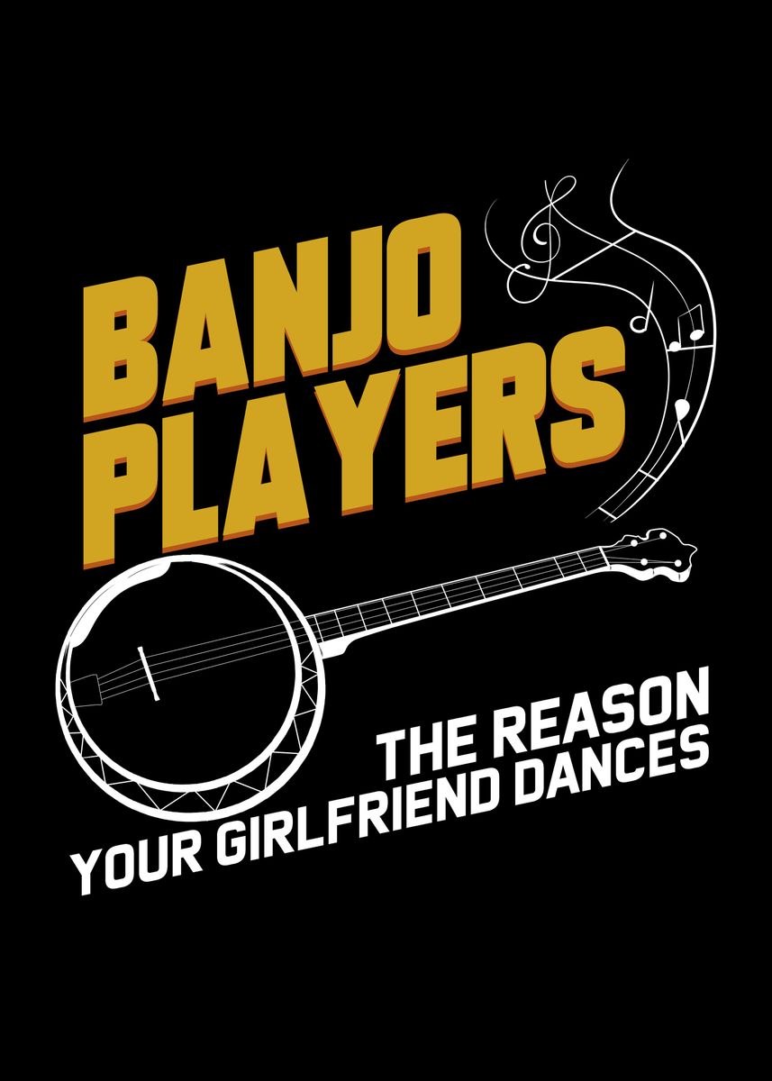 'Banjo Bluegrass Guitar' Poster, picture, metal print, paint by Biglui ...