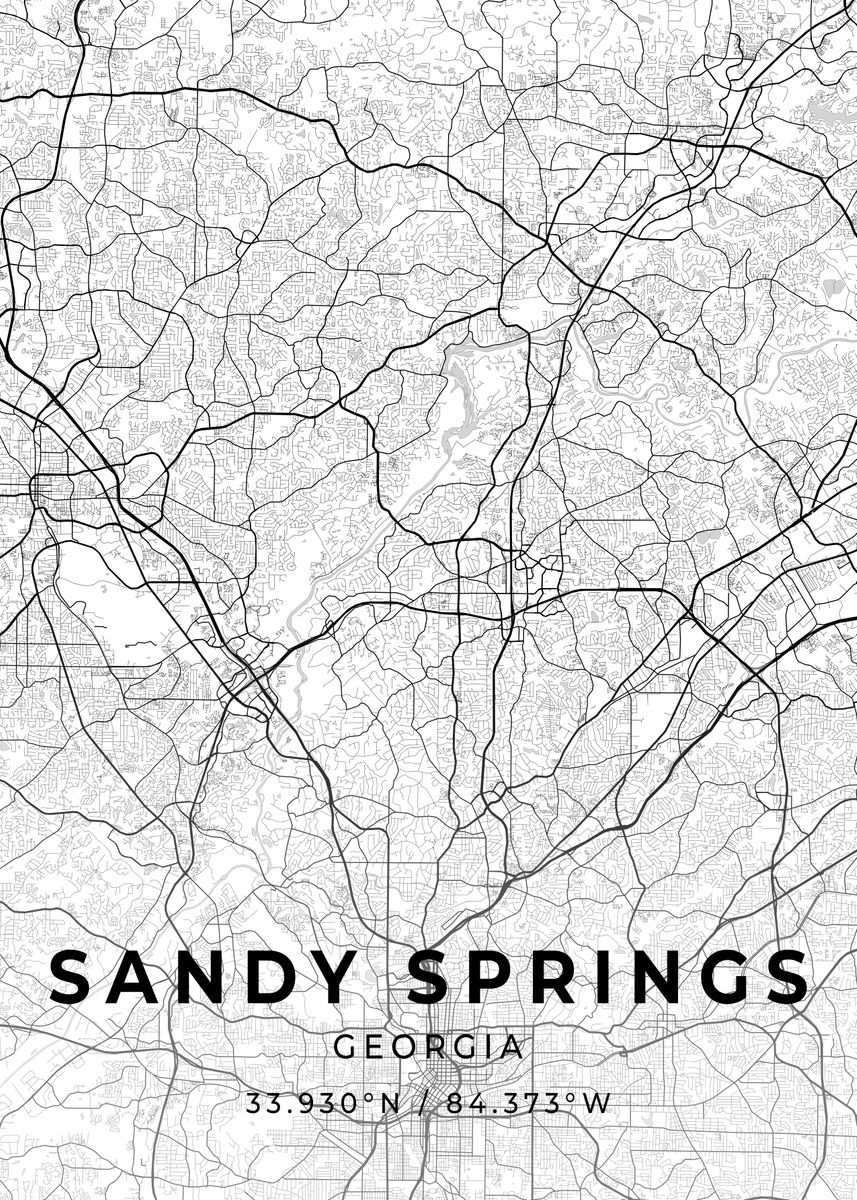 'Sandy Springs Georgia' Poster, picture, metal print, paint by ...