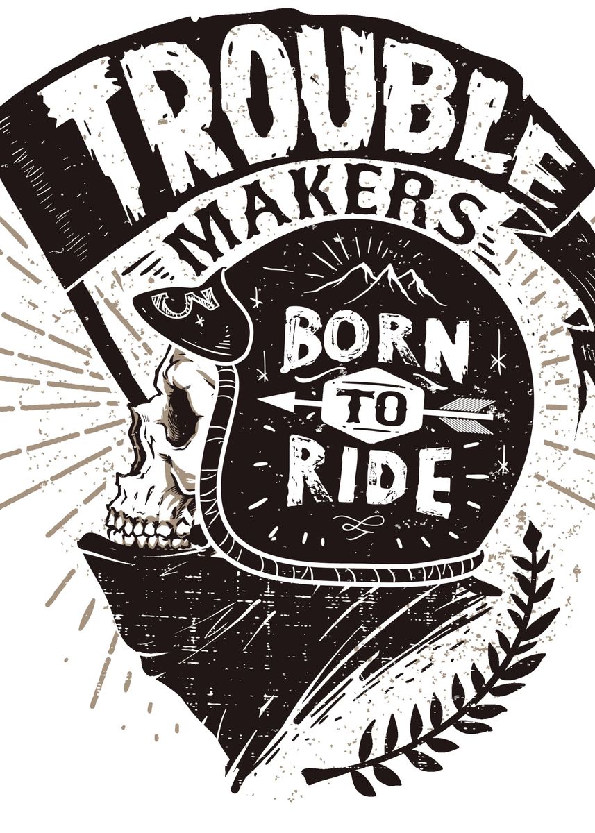 'Born to Ride' Poster, picture, metal print, paint by Aloke Design ...