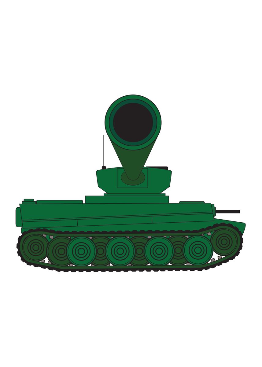 'Tank Turret Gun Barrel' Poster, picture, metal print, paint by ...