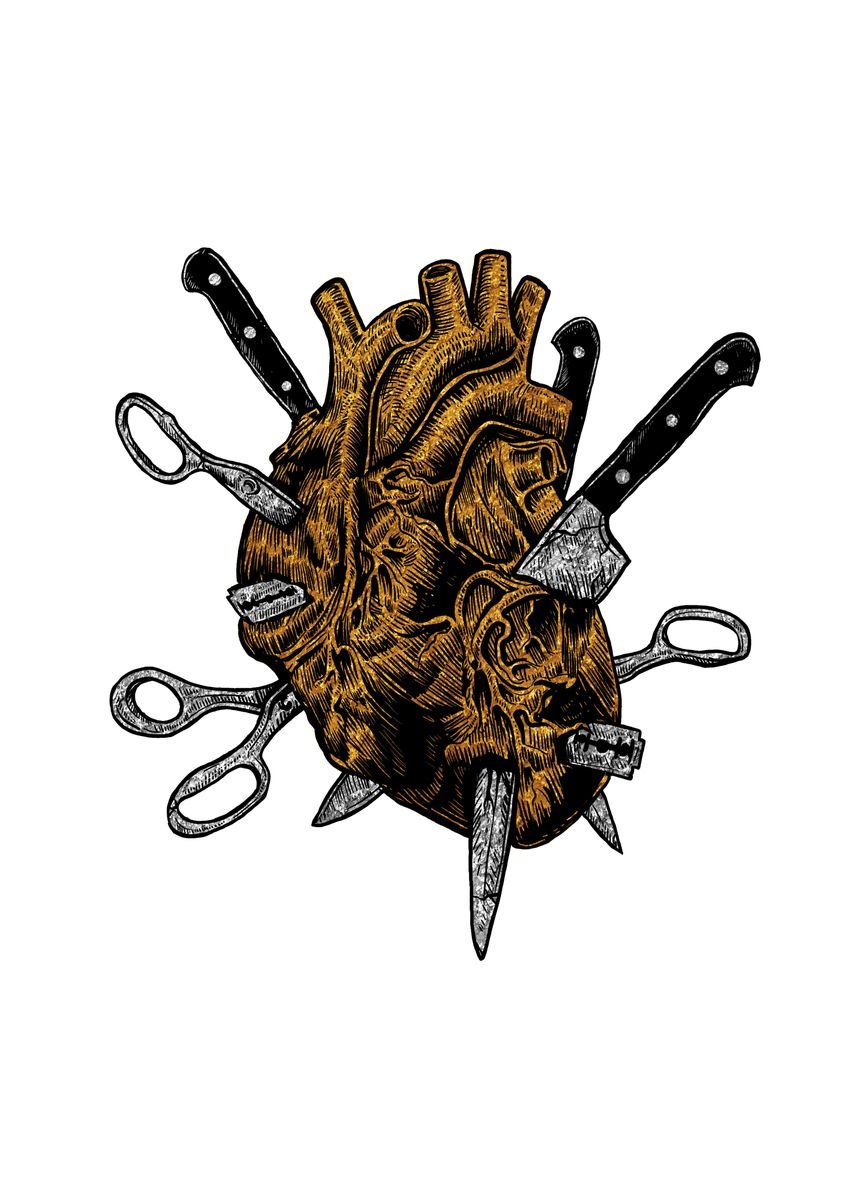 'Hurt' Poster, picture, metal print, paint by Ralph Frankenberg | Displate