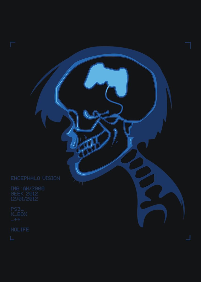 'GEEK SKULL' Poster, picture, metal print, paint by Michel MARCIN ...