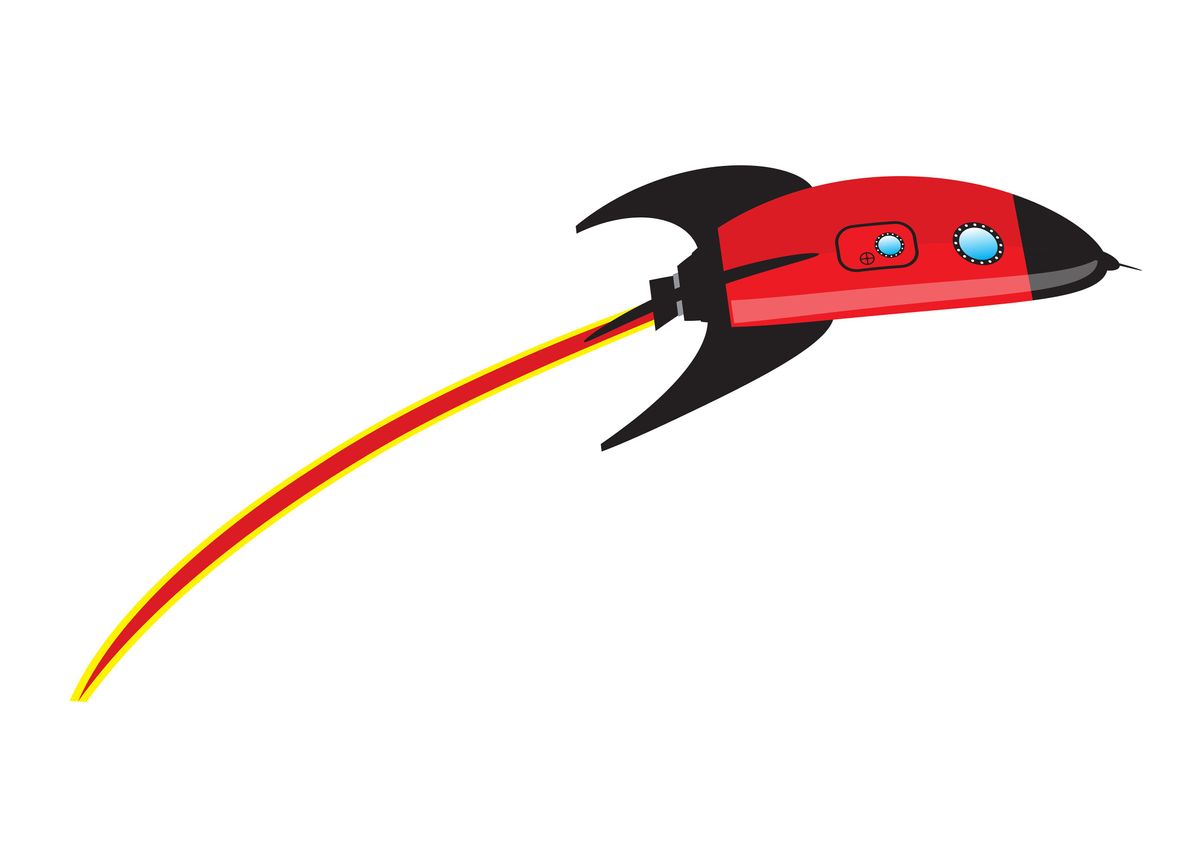 'Zooming Cartoon Space Rock' Poster by HomeStead Digital | Displate