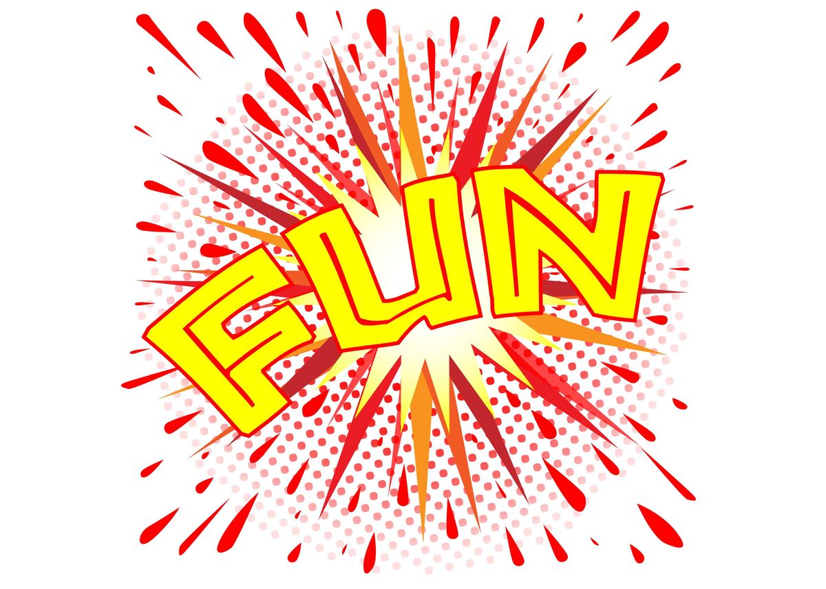 'Red And Yellow Fun Cartoon' Poster by HomeStead Digital | Displate