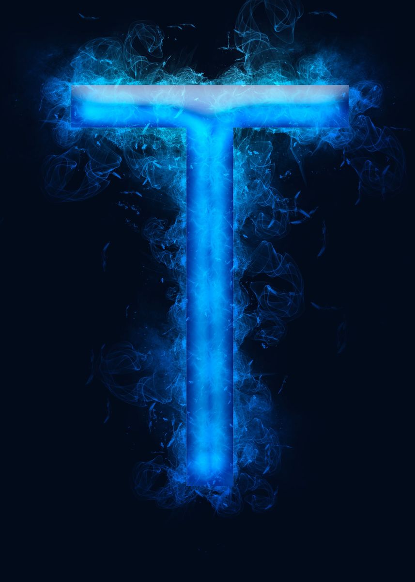 'T Letter' Poster by The Bright Art | Displate