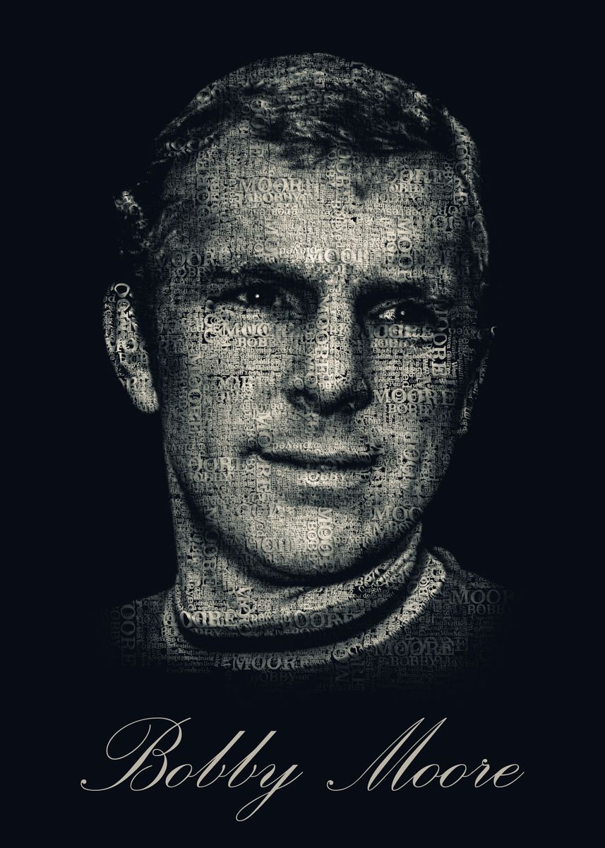 'Bobby Moore' Poster, picture, metal print, paint by gunpla addict ...