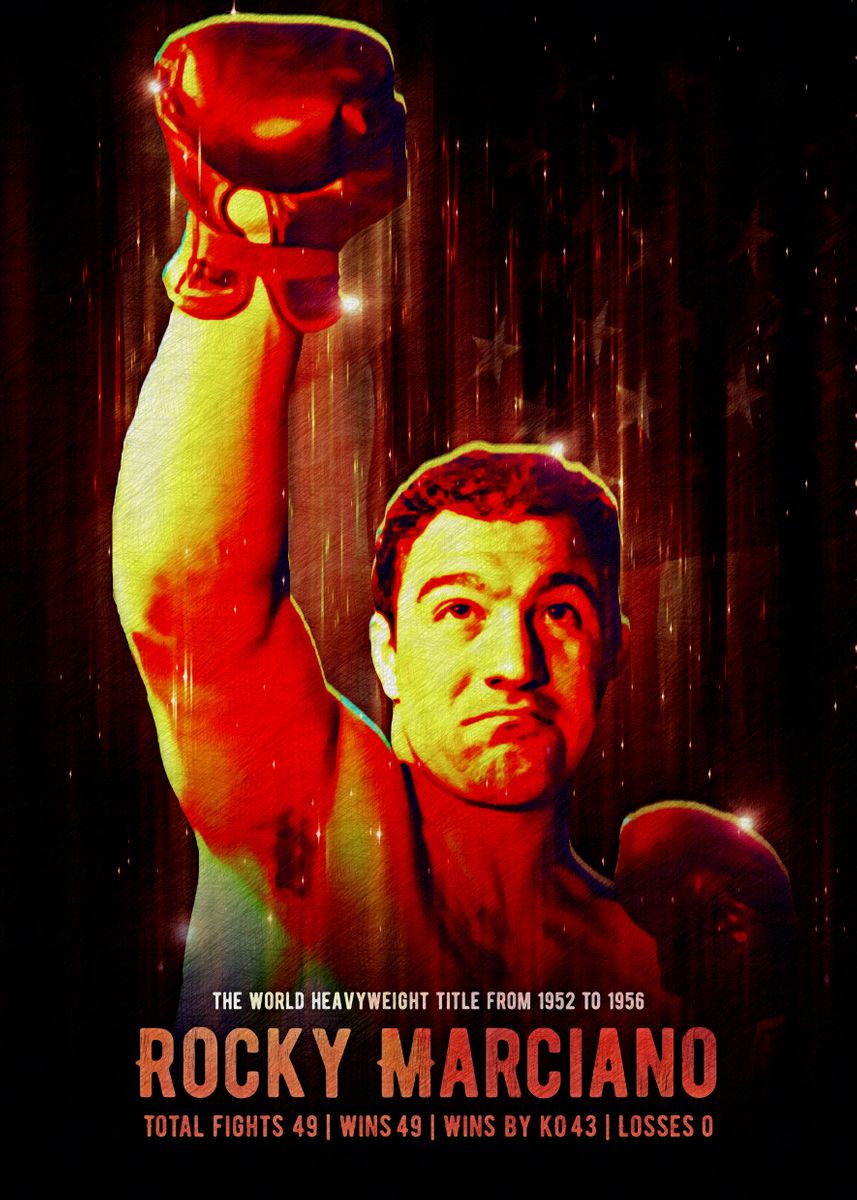 'Rocky Marciano' Poster, picture, metal print, paint by Alternative ...