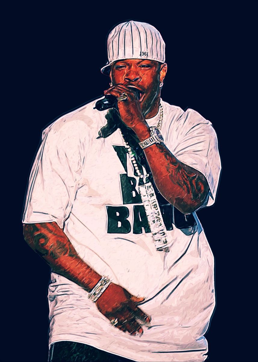 'Busta Rhymes' Poster, picture, metal print, paint by SA KE | Displate