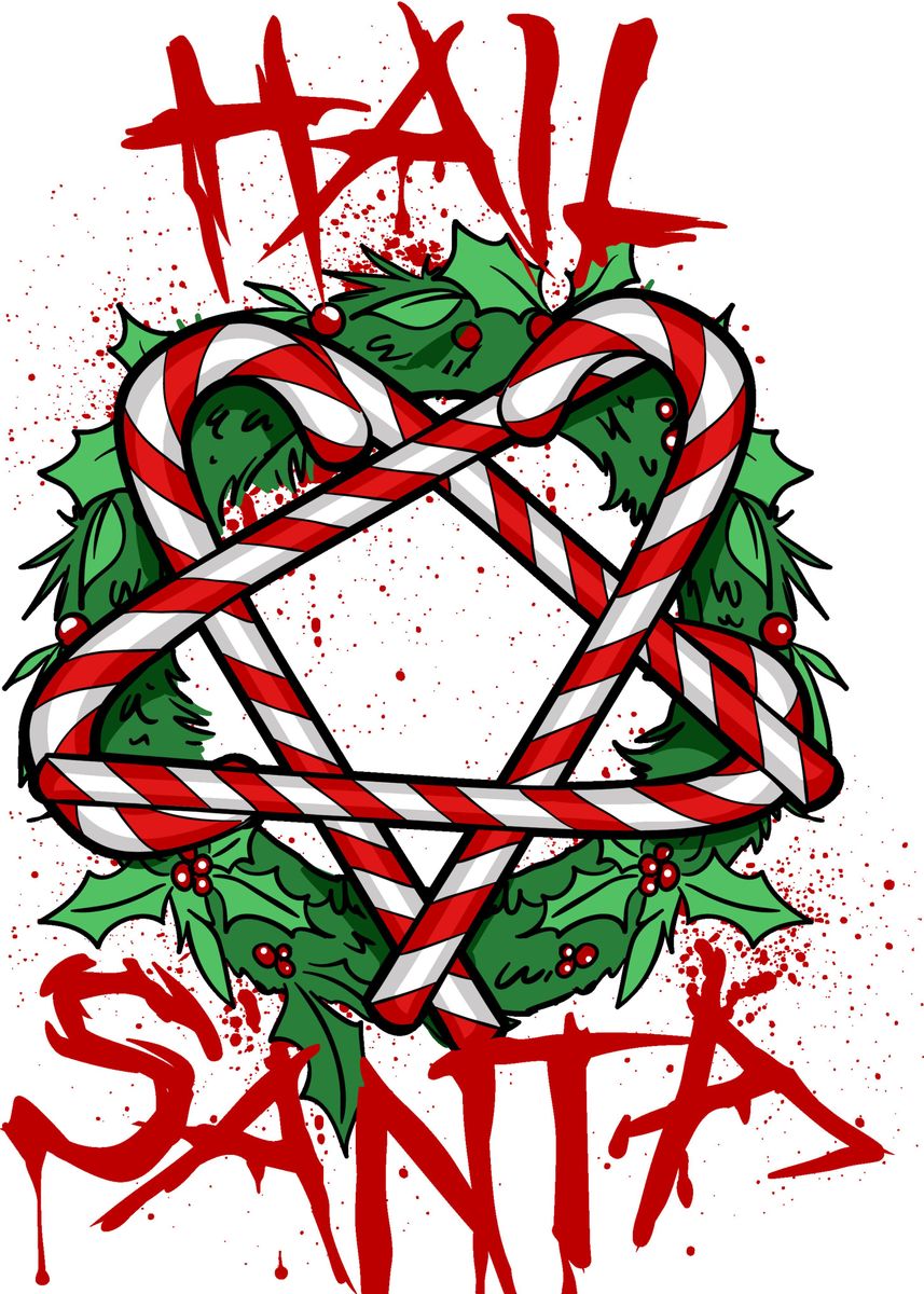 'Hail Santa' Poster by Aloke Design | Displate