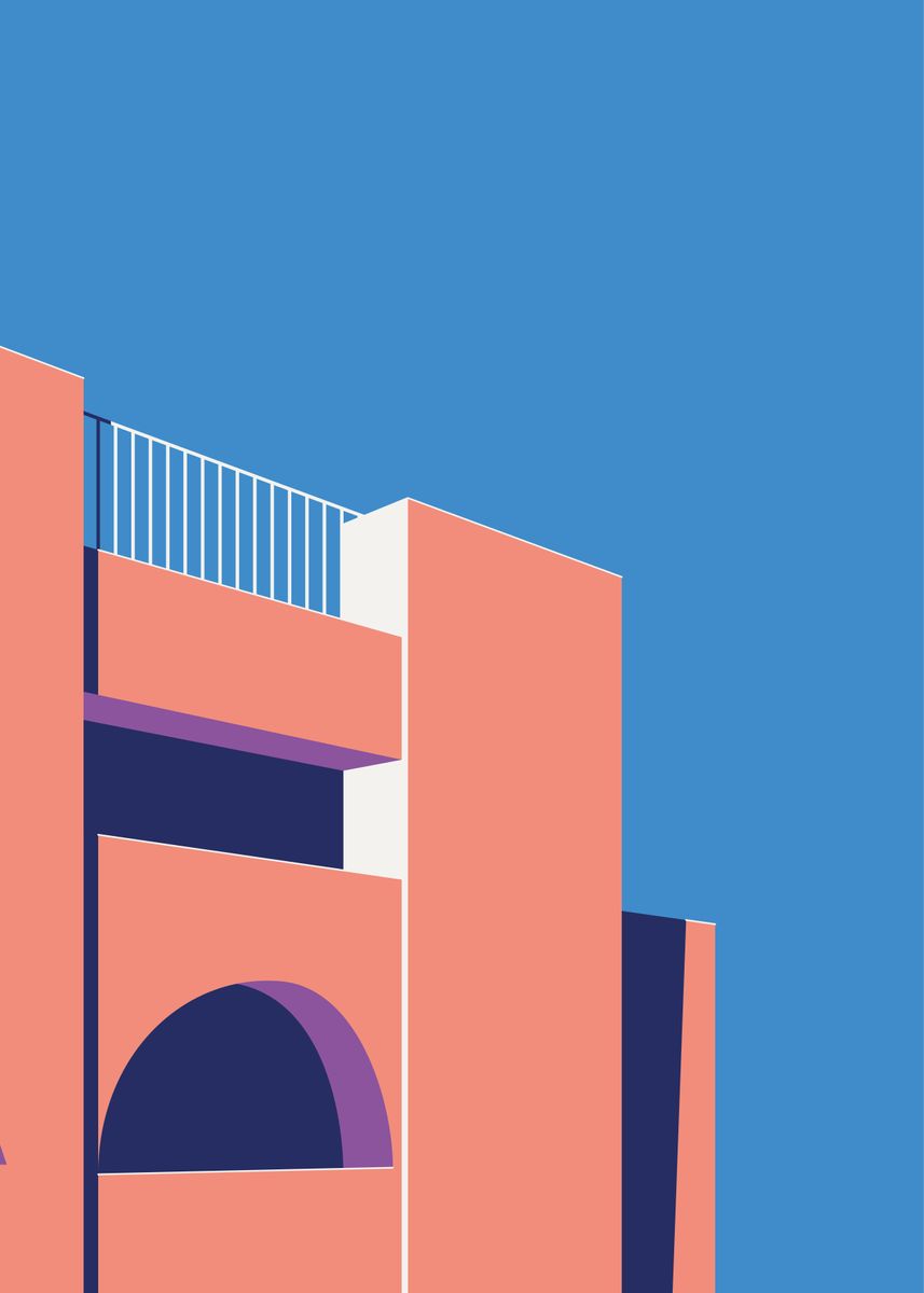 'Summer resort 1' Poster, picture, metal print, paint by Matthew Waring ...