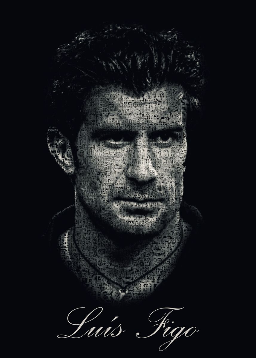 'Luis Figo' Poster, picture, metal print, paint by gunpla addict | Displate