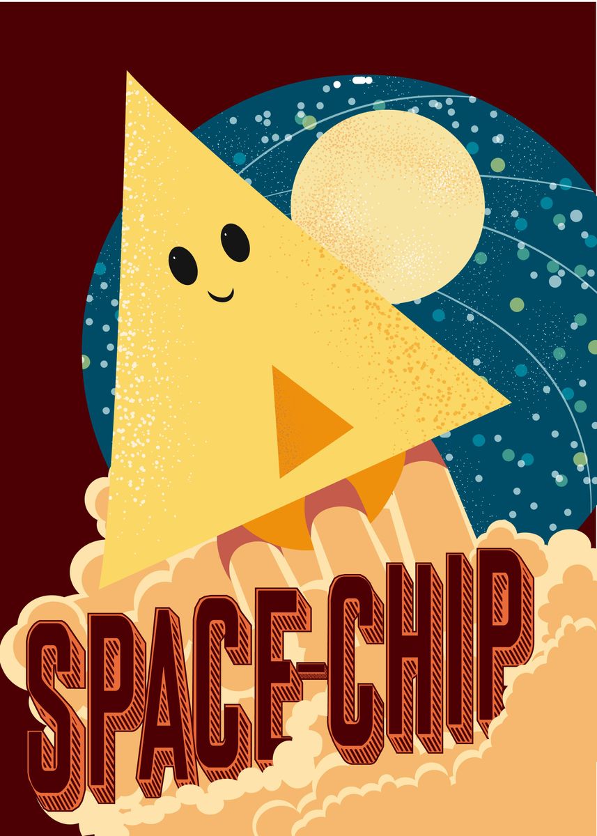 'Space Chip' Poster by Alessandra Mello | Displate