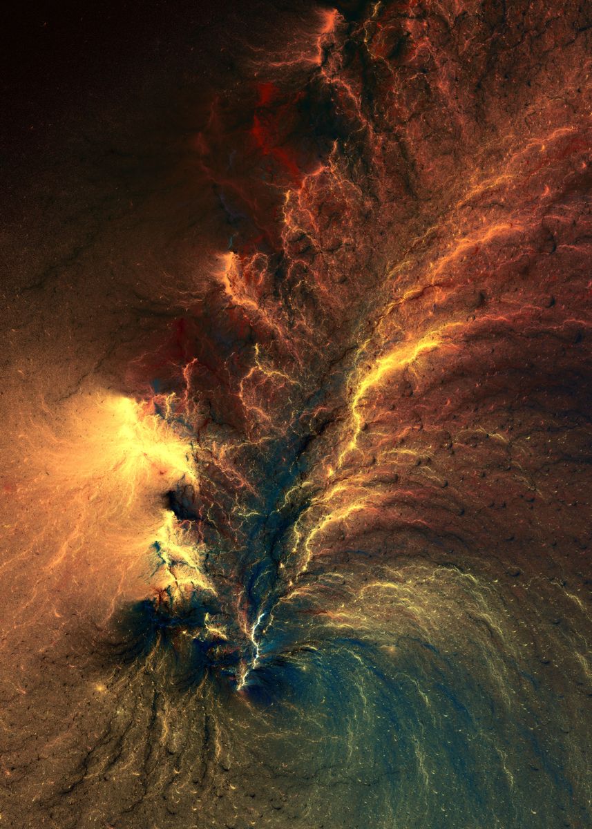 'Rift 5' Poster, picture, metal print, paint by Thomas Raftsjö | Displate