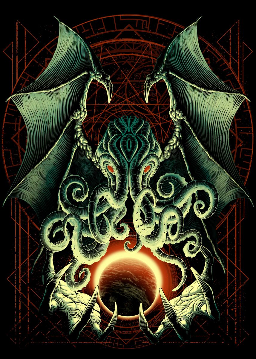 'Cthulhu' Poster, picture, metal print, paint by Jose Real | Displate