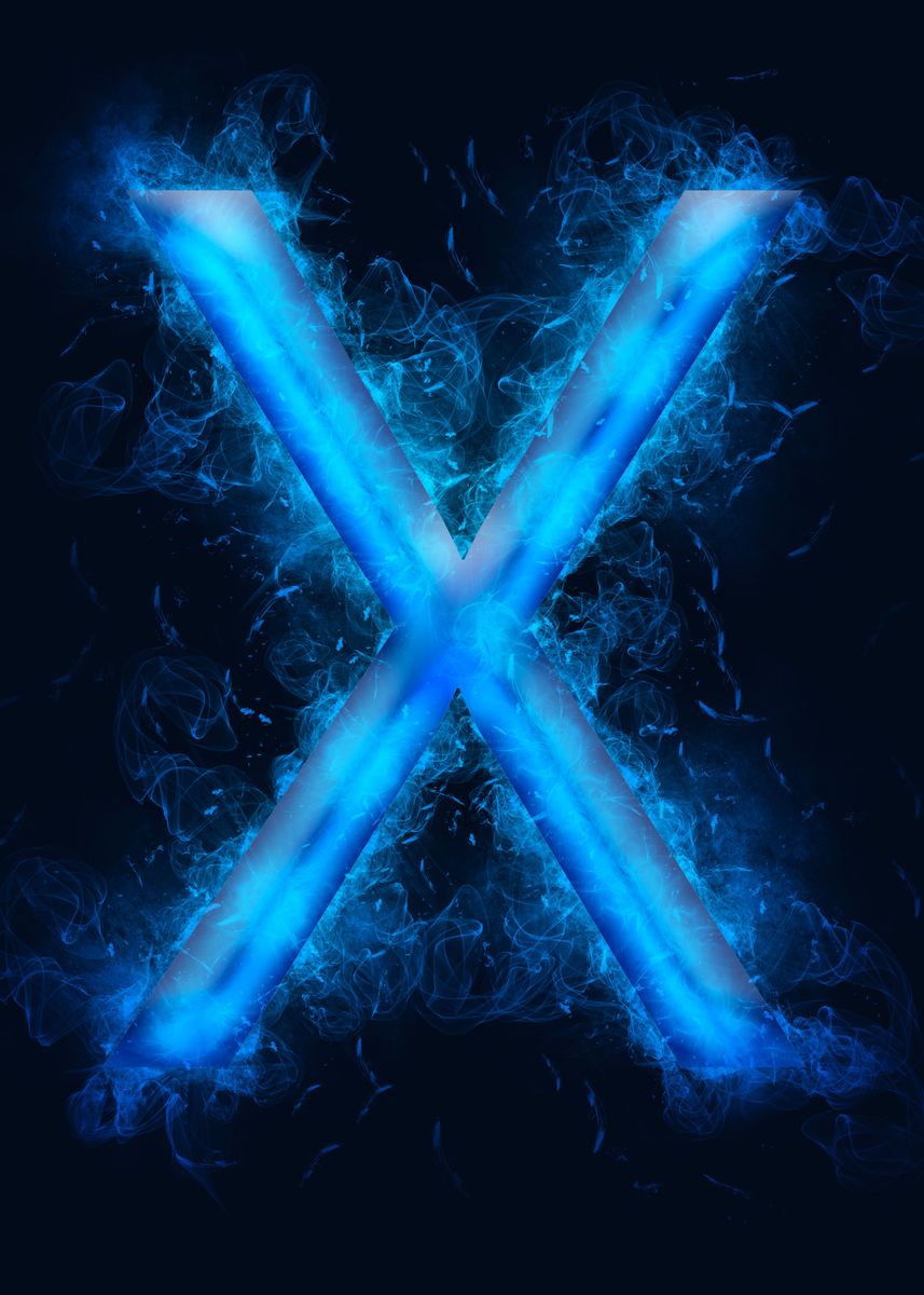 'X Letter' Poster by The Bright Art | Displate