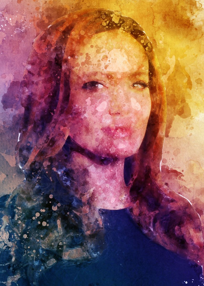 'Angelina Jolie' Poster, picture, metal print, paint by Alex Mann ...